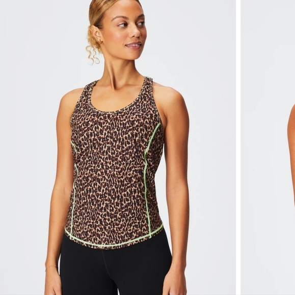 Fabletics | Tops | Fabletics Phoenix Lite Racerback Tank Wavy Cheetah | Poshmark